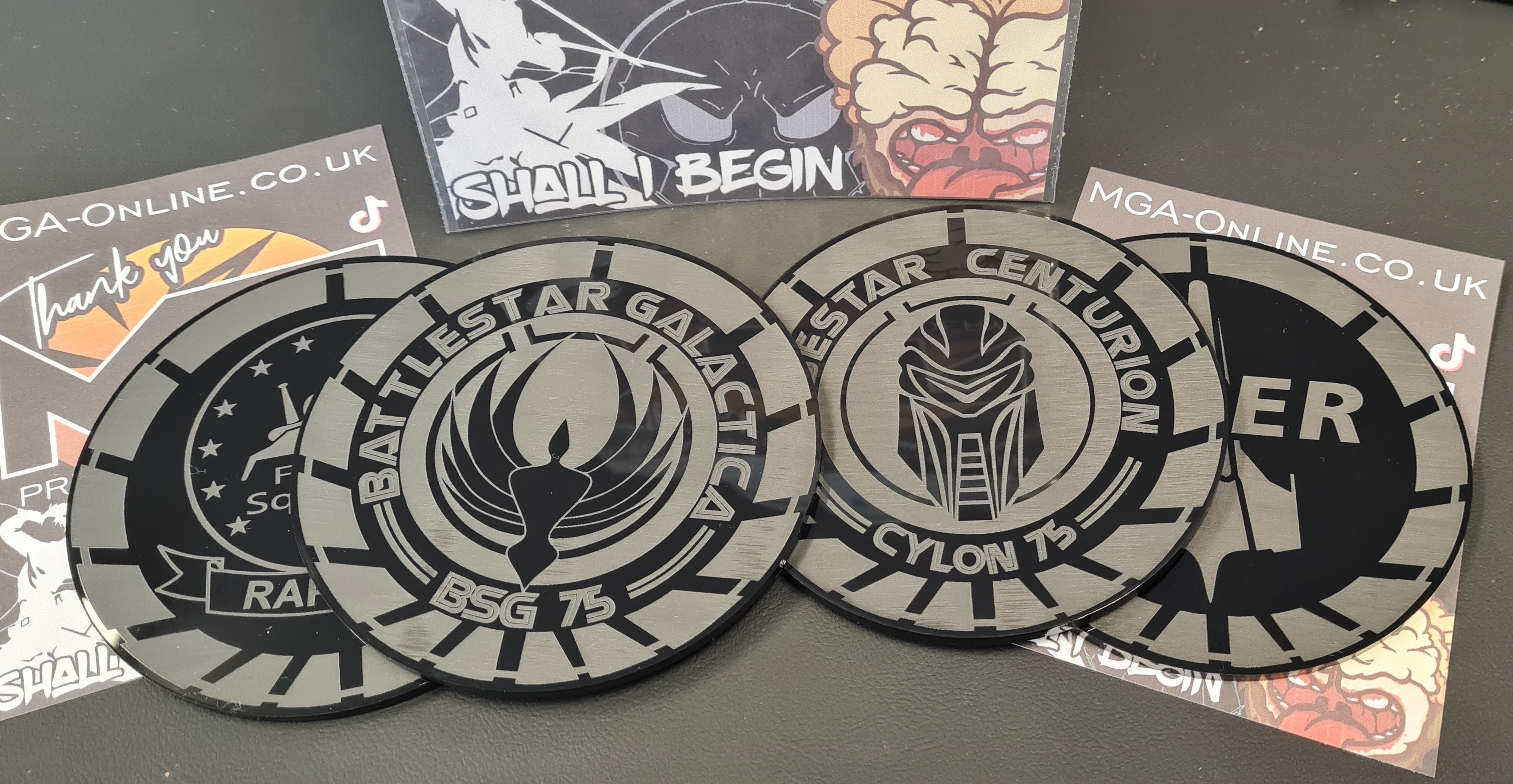 BSG Inspired Acrylic Coaster Set – MGA Online
